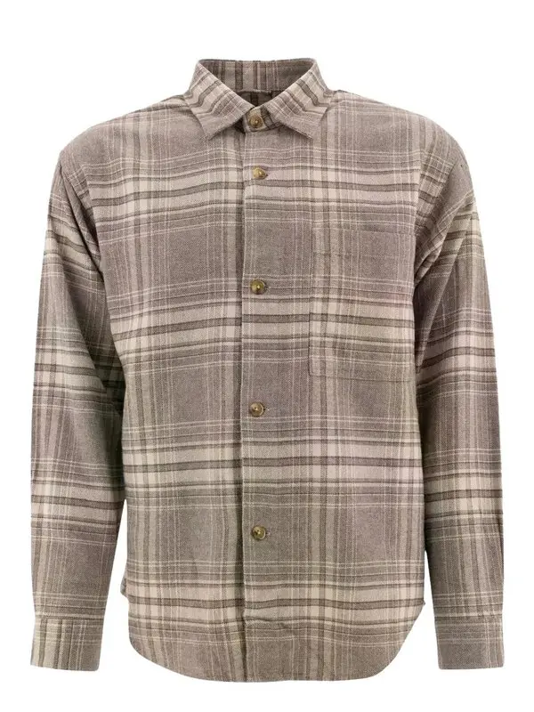 Nn07 Adwin Checked Button-fastening Shirt - Neutrals
