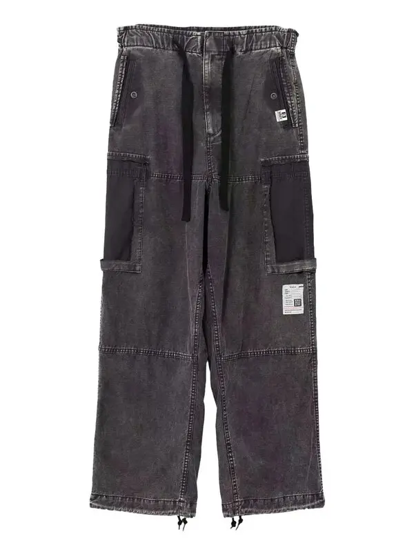 Mihara Yasuhiro Paneled Drawstring Jeans - Black