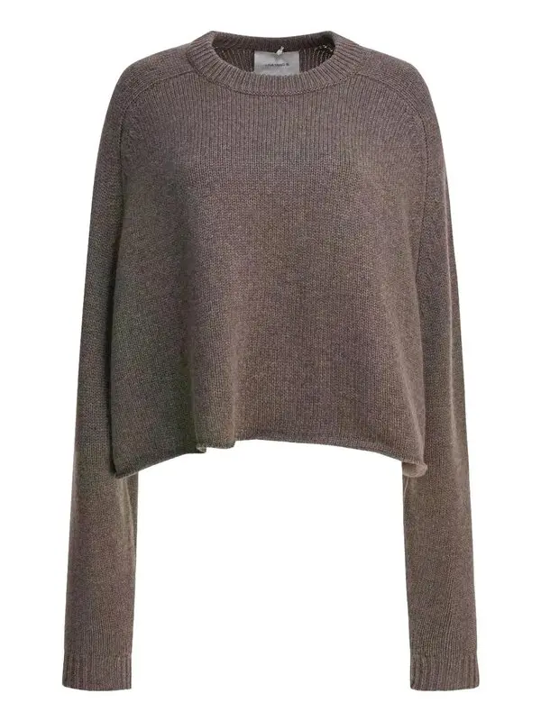LISA YANG Cashmere Cropped Sweater - Grey