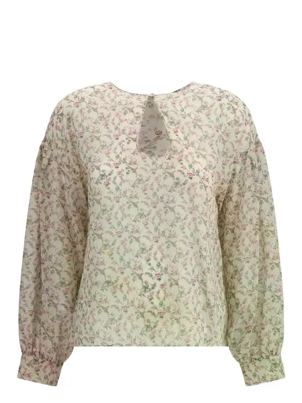 KRISTINA TI Floral-print Silk Blouse - Neutrals