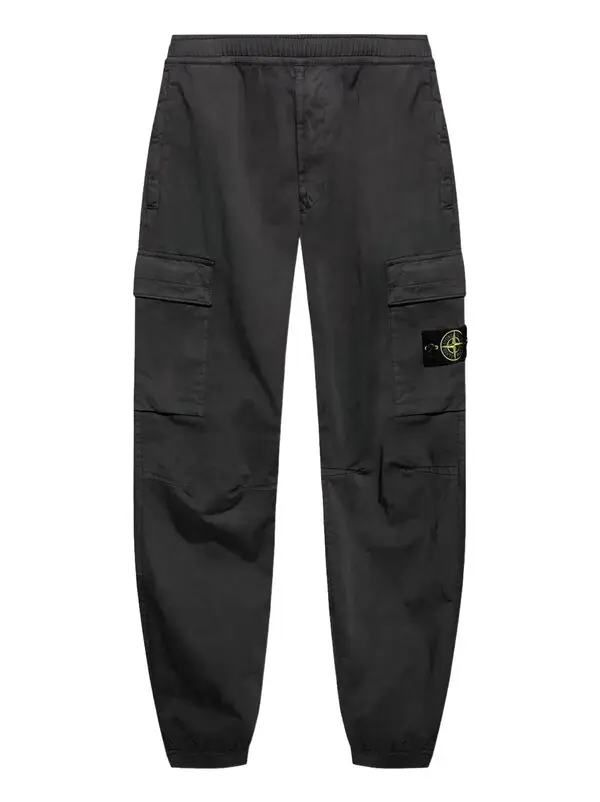 Stone Island Cargo-pocket Elasticated Trousers - Black