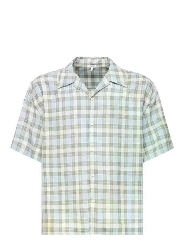 Loewe Checked Short-sleeve Shirt - Blue
