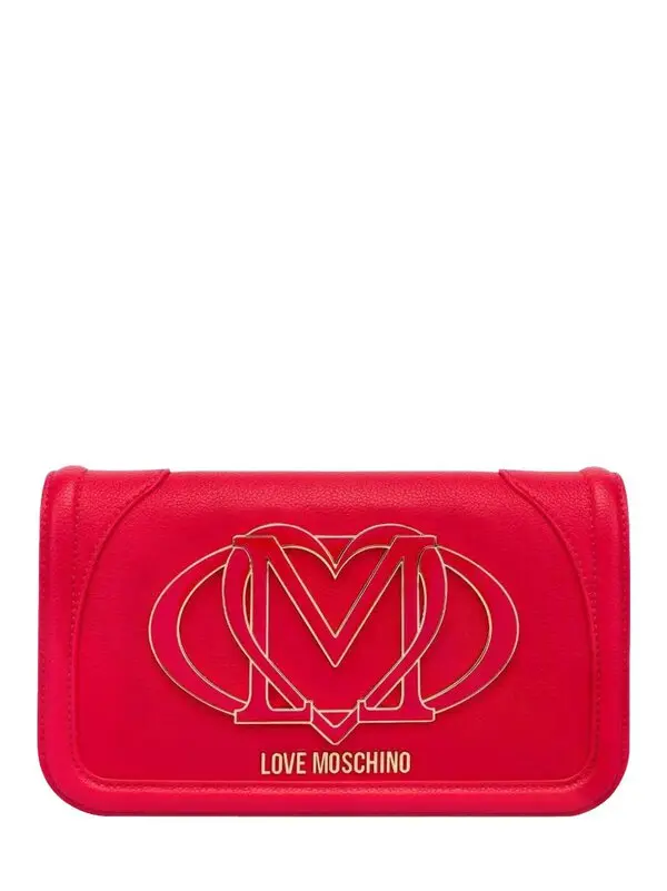 Moschino Logo-plaque Clutch - Red