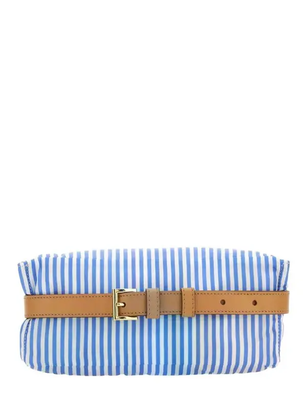 Prada Striped Belt Bag - Blue