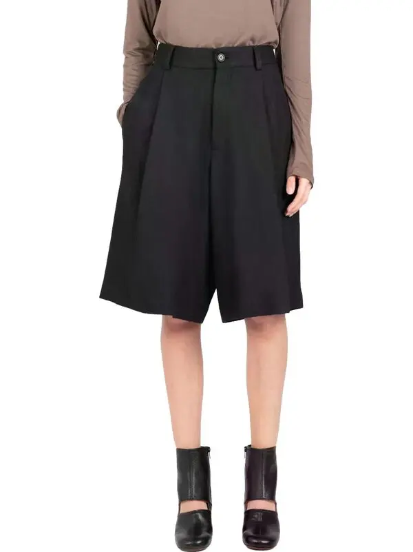 SOCIETE ANONYME Pleated Tailored Shorts - Black