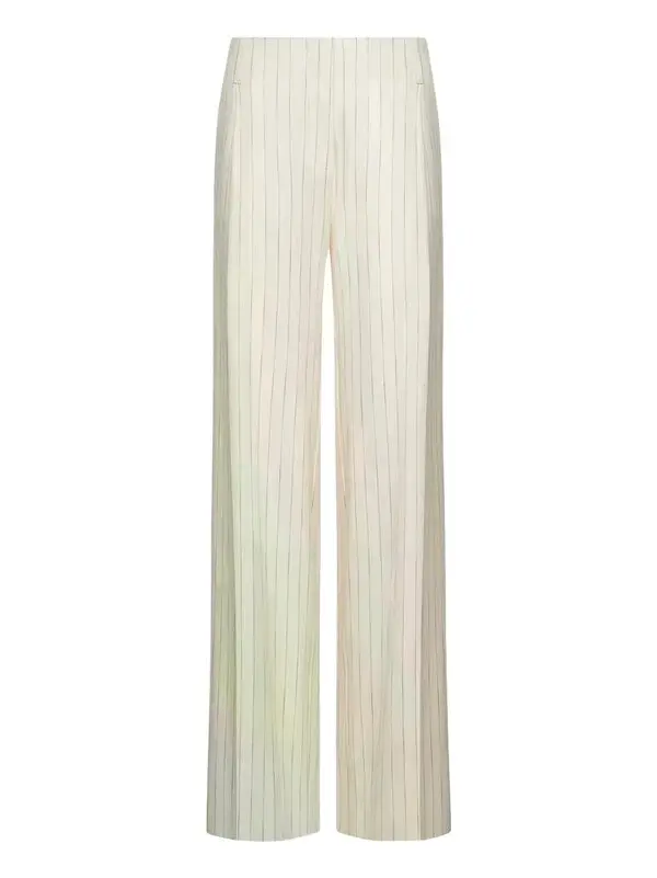 SIMONA CORSELLINI Pinstripe Palazzo Trousers - Neutrals
