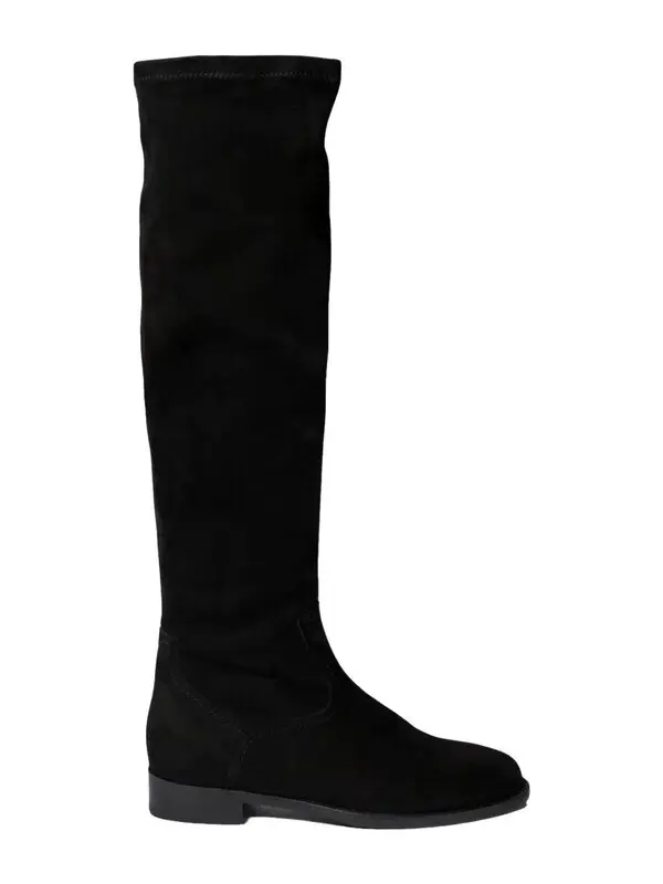 MARETTO Suede Knee-high Boots - Black