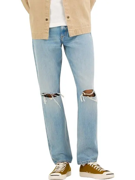 LEEM West Ripped Regular Straight Leg Jeans - Mills Crossing