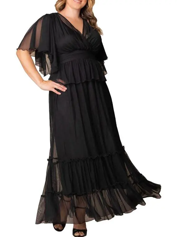 KIYONNA Graceful Tiered Gown - Onyx