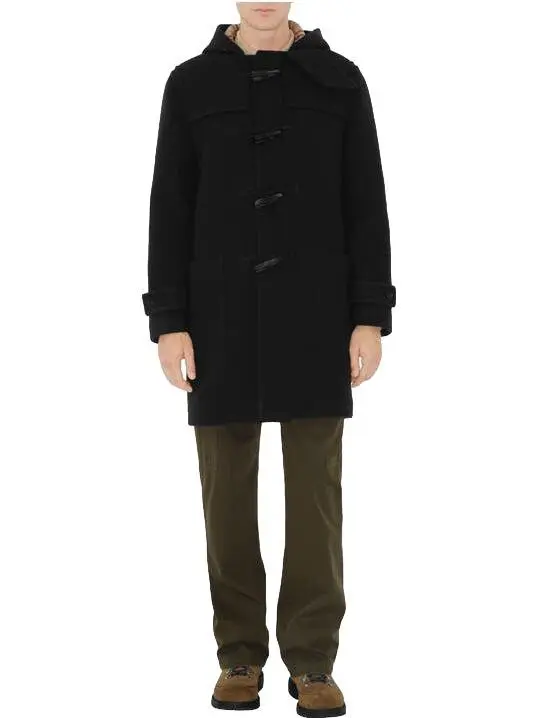 Burberry Wool Duffle Coat - Black
