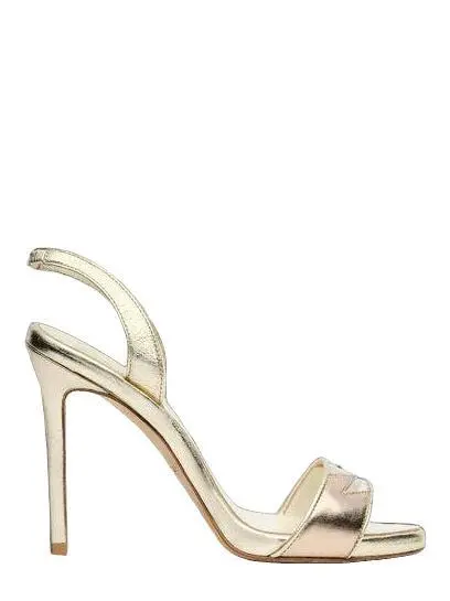 TIANNIA BARNES Giselle Open-toe Slingback High Heels - Metallic Gold/rose