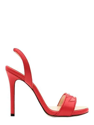 TIANNIA BARNES Giselle Open-toe Slingback High Heels - Red