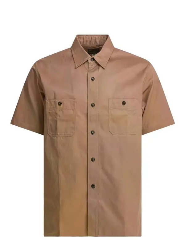 BUZZ RICKSON'S Buttoned-pocket Cotton Shirt - Brown