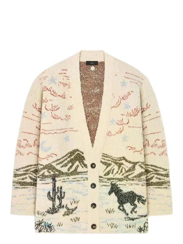 Alanui Landscape-horse Cardigan - Neutrals