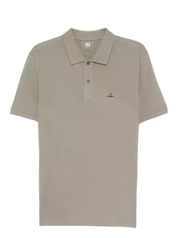 C.P. COMPANY Logo-plaque Polo Shirt - Green