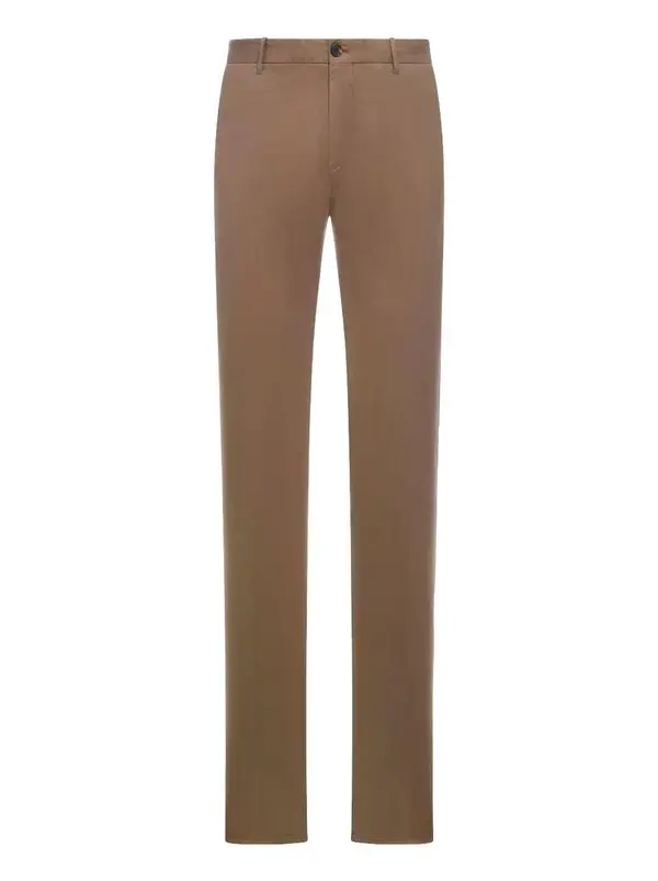 Incotex Cotton Straight-leg Trousers - Brown