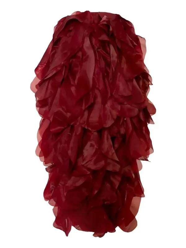 LIKA Ruffled Petal Cape - Red