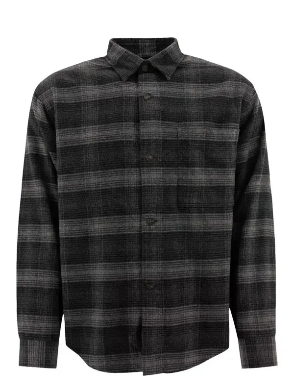 Nn07 Checked Button-fastening Shirt Jacket - Black