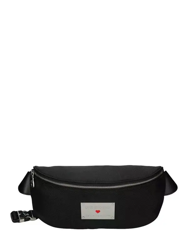 Moschino Logo-plaque Belt Bag - Black