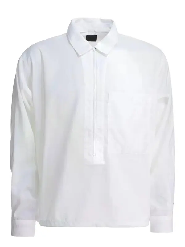 DAIWA PIER39 Half-zip Pocket Shirt - White