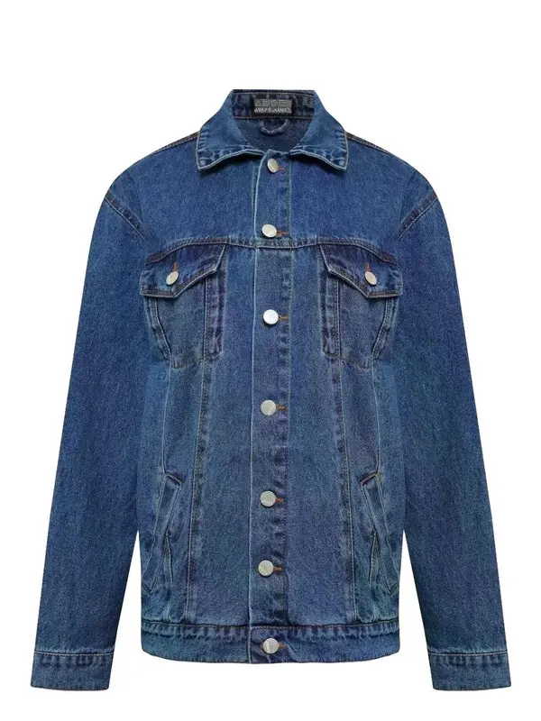 AMAPO Button-fastening Denim Jacket - Blue