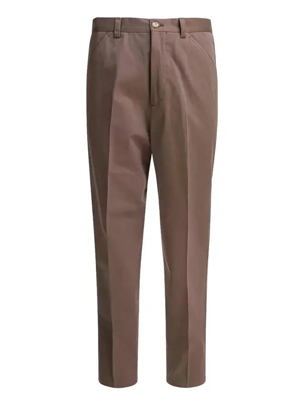 Brunello Cucinelli Cotton Twill Trousers - Brown