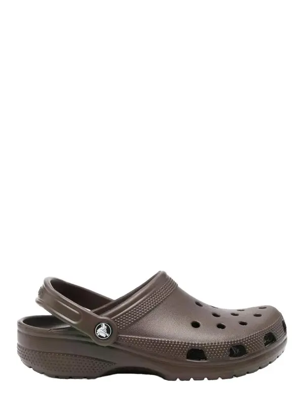 CROCS Perforated Heel-strap Clogs - Brown