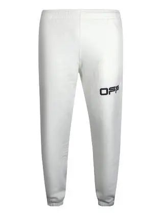 Off-White Off Airport Tape Logo Sweatpants - White