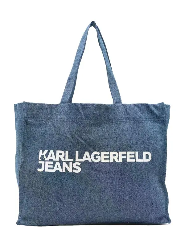 Karl Lagerfeld Logo-print Denim Tote Bag - Blue
