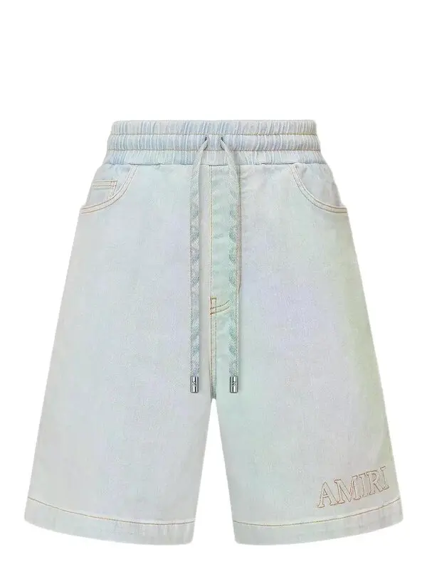 Amiri Drawstring Denim Shorts - Blue