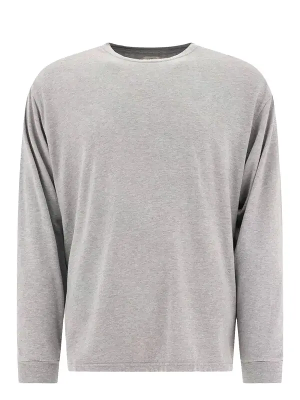ORSLOW Long-sleeve Ribbed-detail T-shirt - Grey