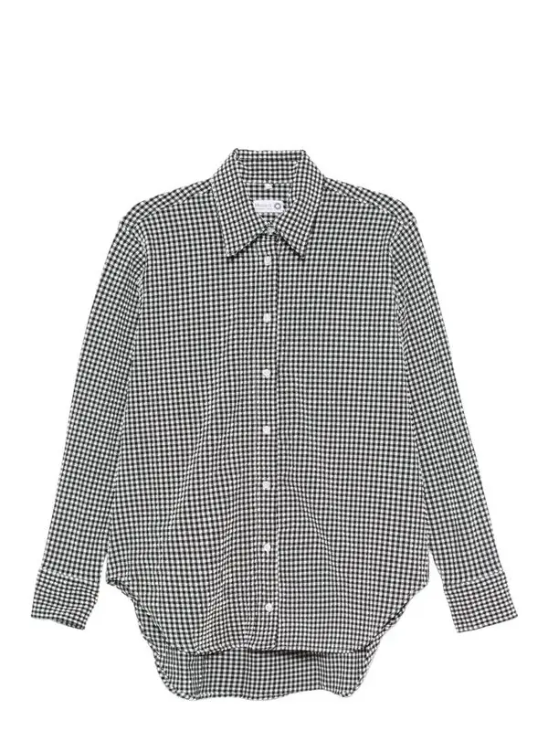 Hunza G Gingham-check Shirt - Black