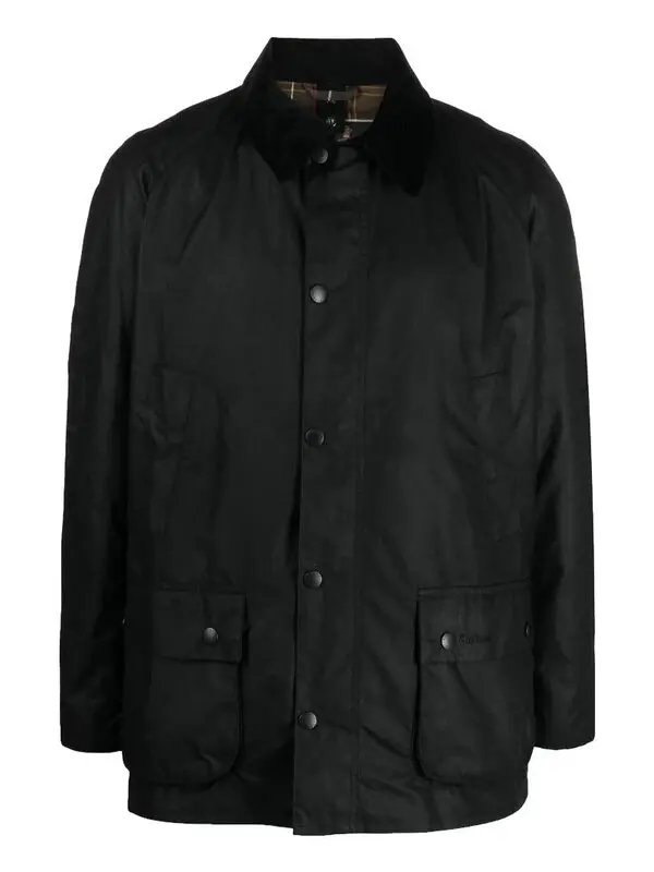 Barbour Cotton Waxed Outerwear - Black