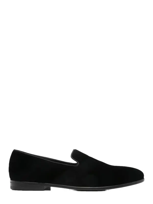 DOUCAL'S Velvet Loafers - Black
