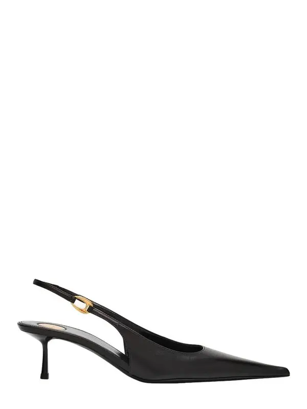 Saint Laurent Vendome Leather Slingback Pumps - Nero