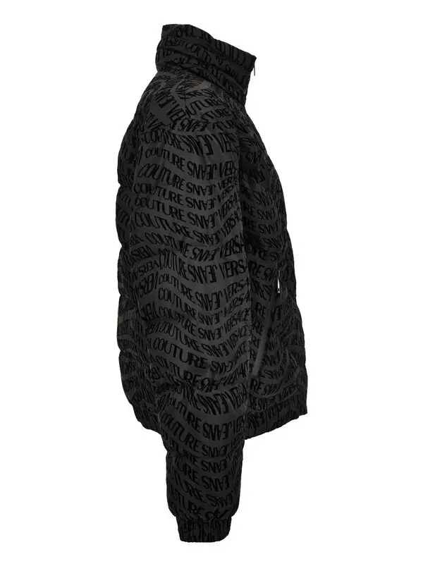 Versace Logo-print Puffer Jacket - Black