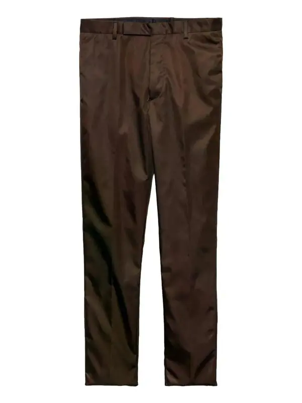 Prada Concealed-fly Trousers - Brown