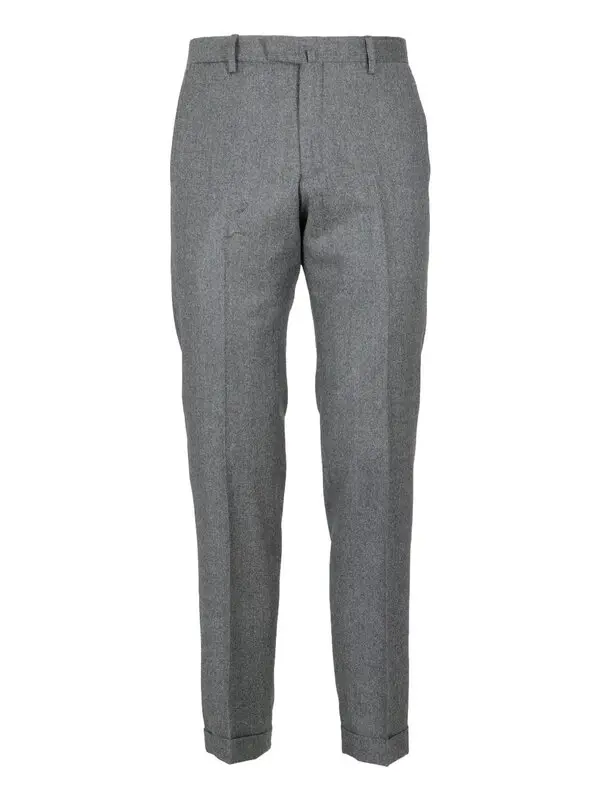 BRIGLIA 1949 Cuffed Wool Trousers - Grey