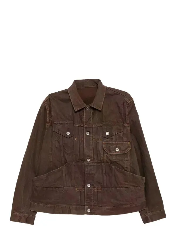 Sacai Cotton Denim Jacket - Brown