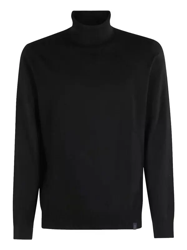 FAY Turtleneck Sweater - Black