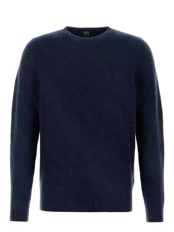 Fedeli Wool-blend Crew-neck Sweater - Blue