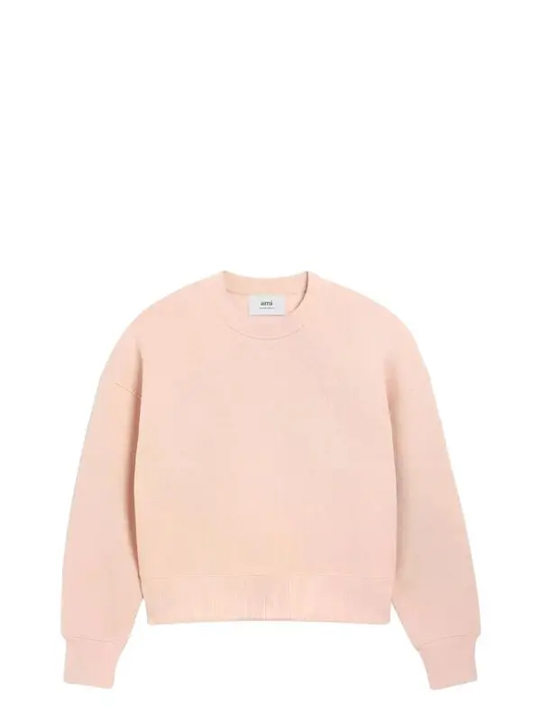 AMI Paris De Coeur Cotton Sweatshirt - Pink