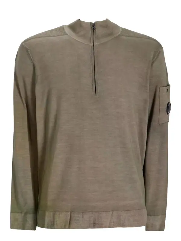C.P. COMPANY Half-zip Lens-pocket Sweater - Green