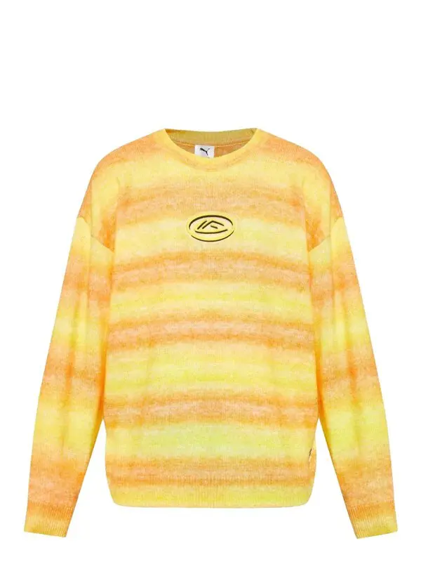 PUMA Ombre-effect Logo-patch Sweater - Orange