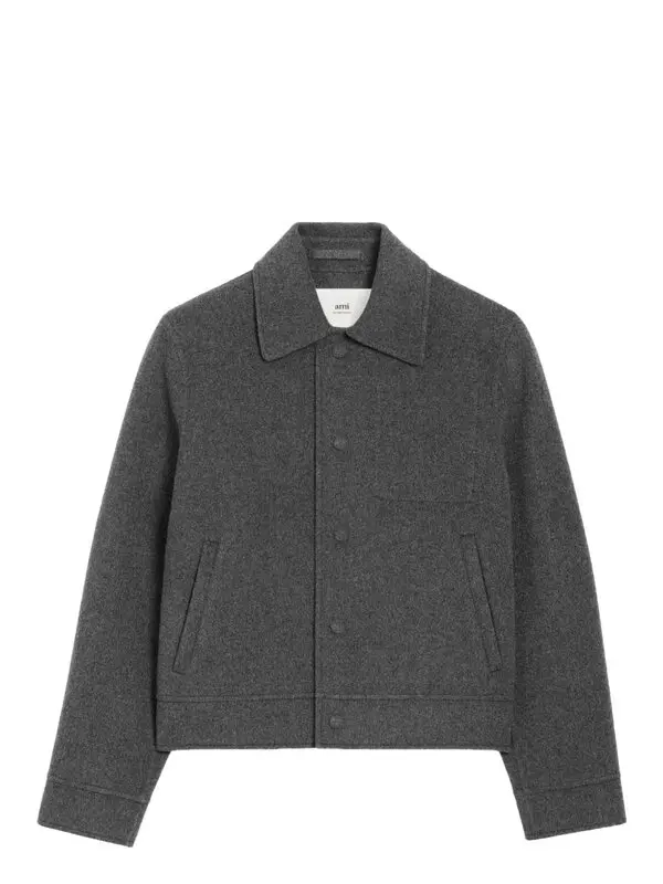 AMI Paris De Coeur Monogram Jacket - Grey