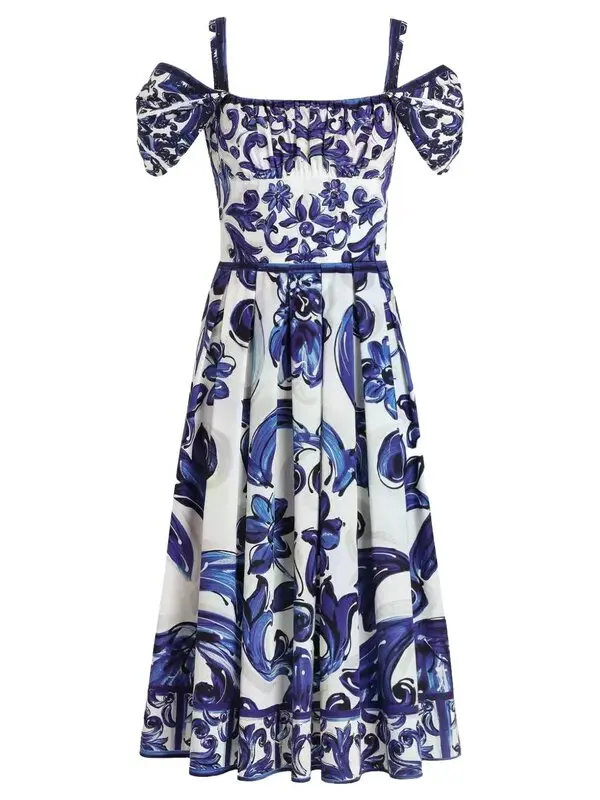 Dolce & Gabbana Paisley-print Maxi Dress - White