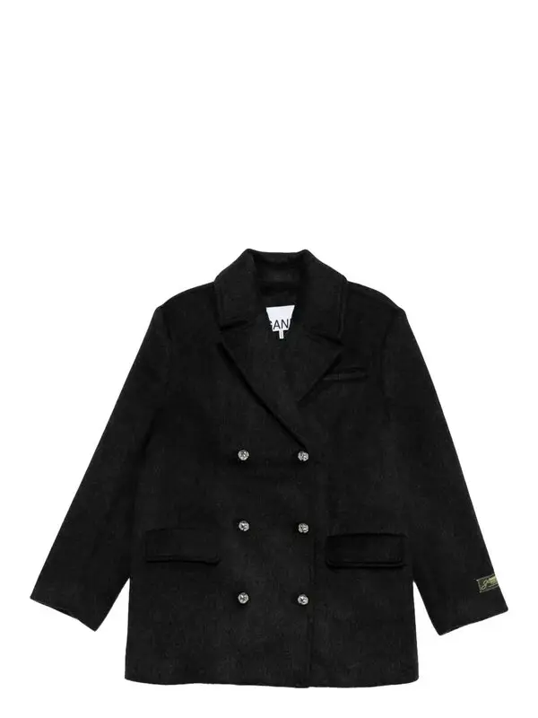 GANNI Double-breasted Jacket - Grey