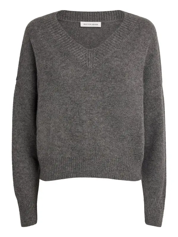 Iris Von Arnim Cashmere-silk Bergen Sweater - Grey