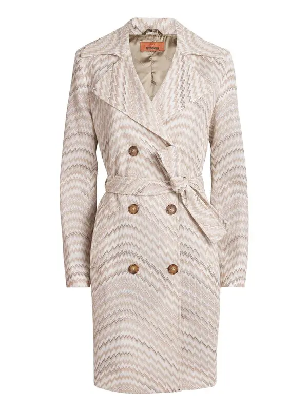 Missoni Zigzag Trench Coat - White