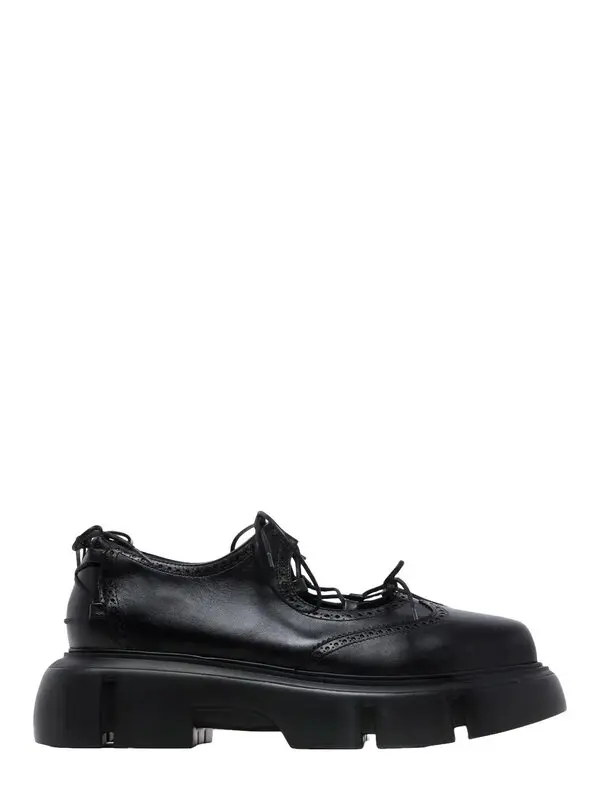Simone Rocha Leather Oxford Shoes - Black